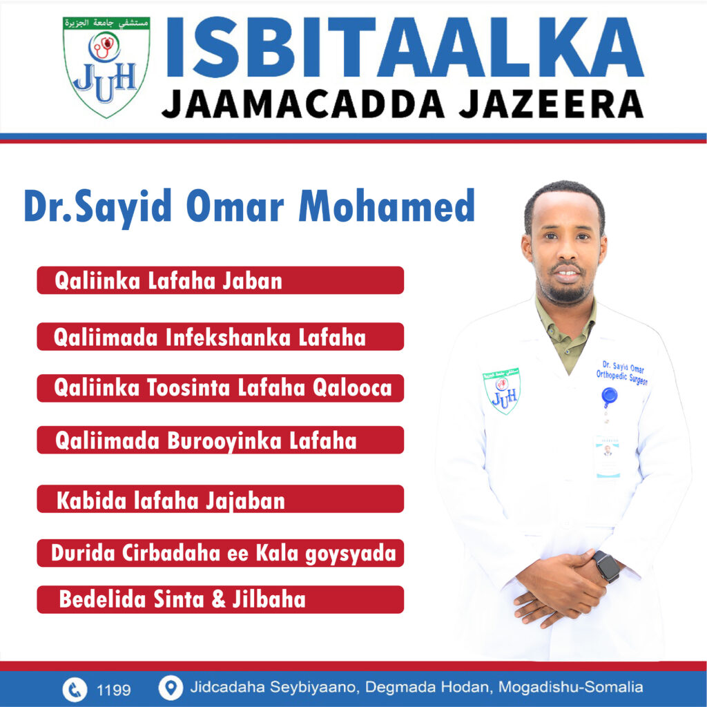 Adeegyada Dhakhtarka – Orthopaedic Surgeon In Somalia